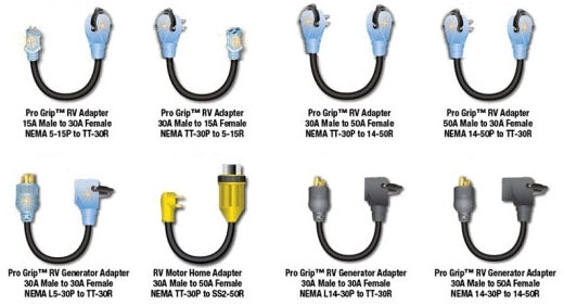 Century RV Generator Adapter Dogbone Adapter 18" 30 AMP Male 50 AMP Fe ...